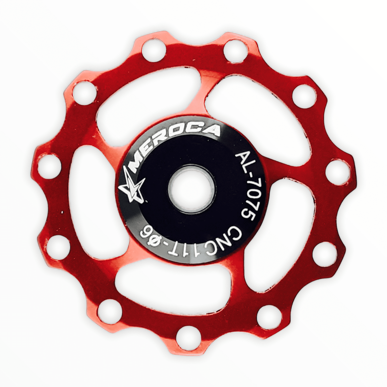 11t Pulleyhjul, Aluminium, Rød - Cykelpusher.dk